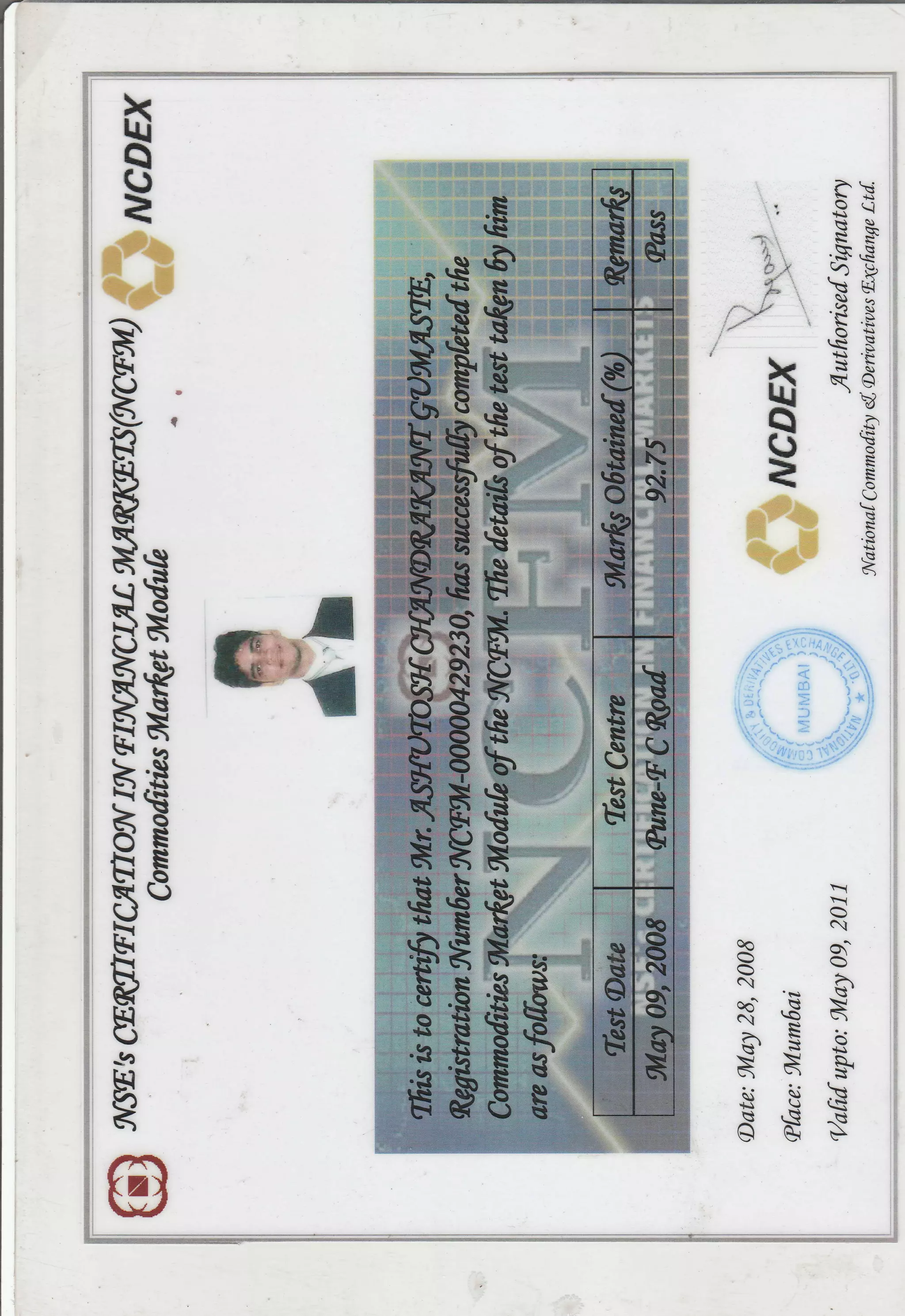 NCFM Commodities module certificate | PDF