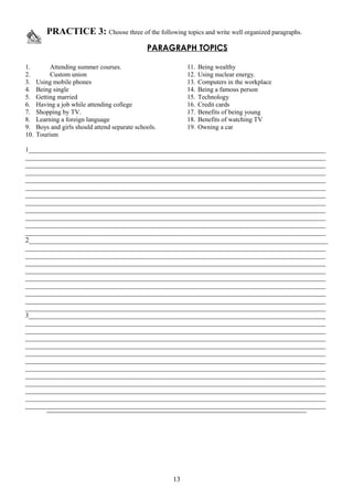Paragraph Writing | DOC