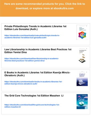 Emerging Technologies for Academic Libraries in the Digital Age 1st ...