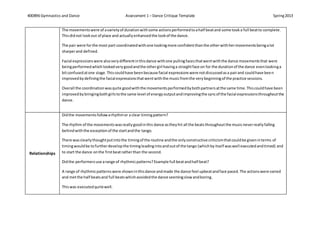 400896 template for dance critique new spr13 | PPT