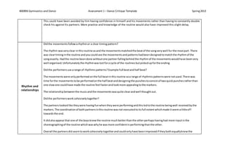 400896 template for dance critique new spr13 | PPT