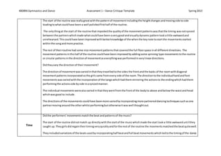 400896 template for dance critique new spr13 | PPT