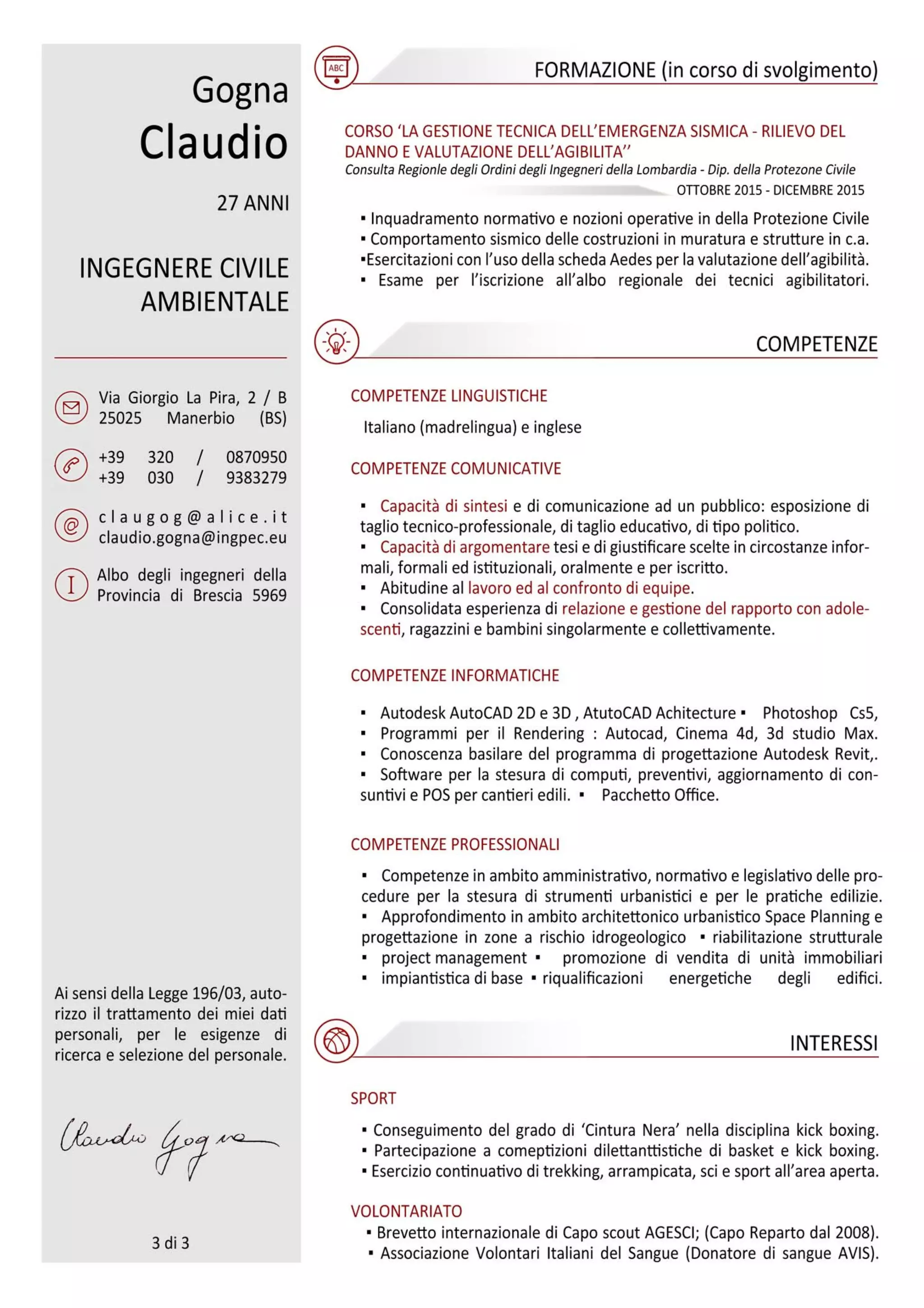 CV-Claudio Gogna-IT | PDF