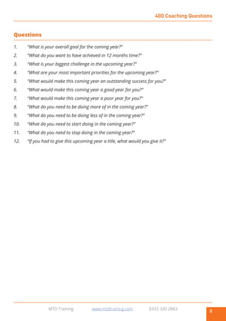 400 Coaching Questions For Managers | PDF