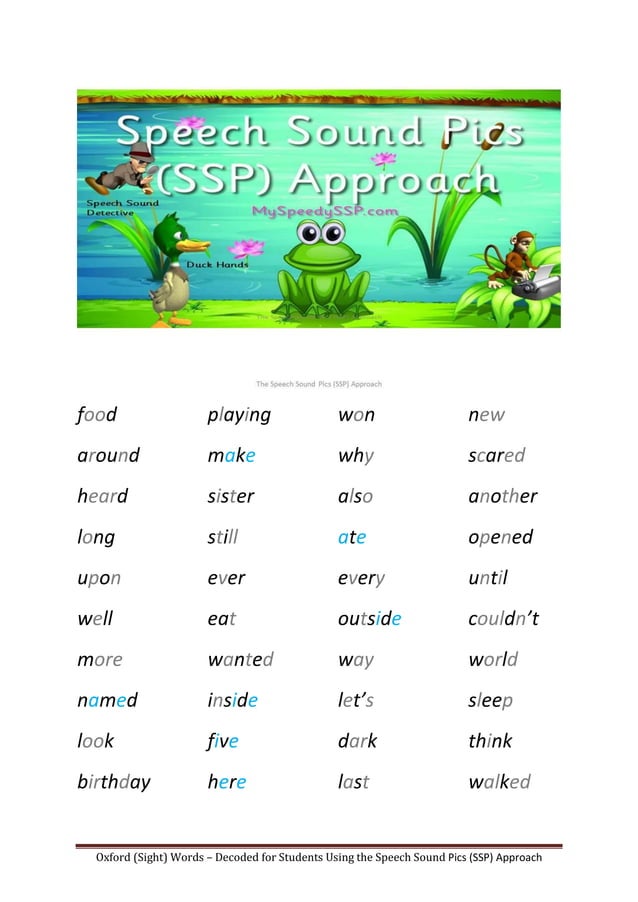 Oxford Word List - Decoded for Students using SSP - Download in Teacher ...