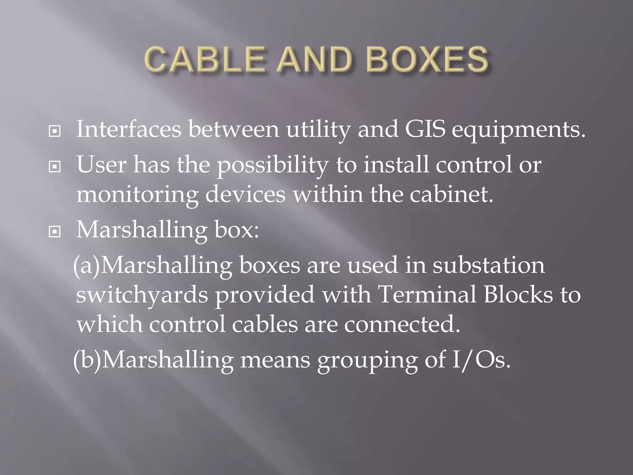 GIS substation Information (Detailed Report) | PPTX