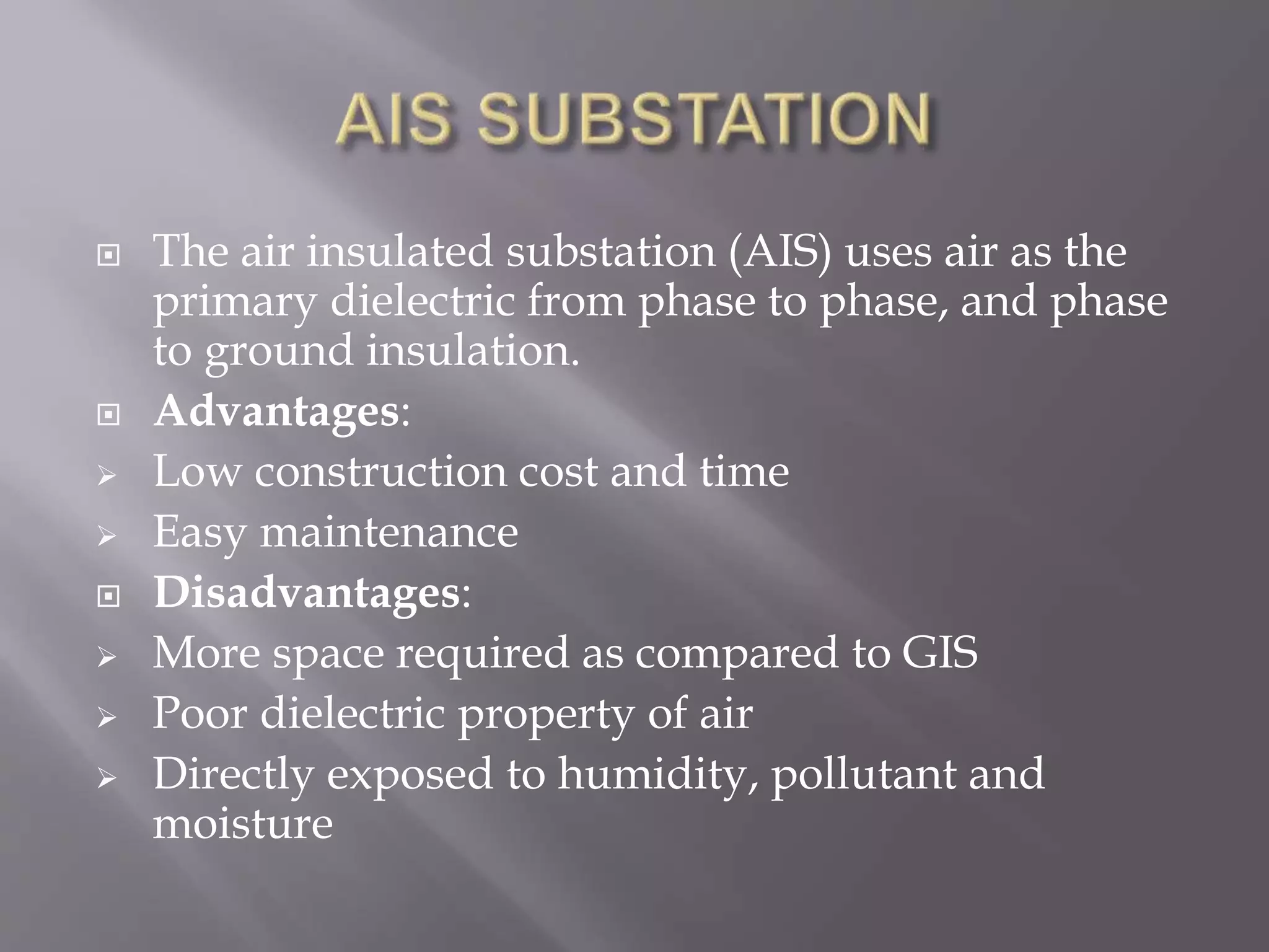 GIS substation Information (Detailed Report) | PPTX