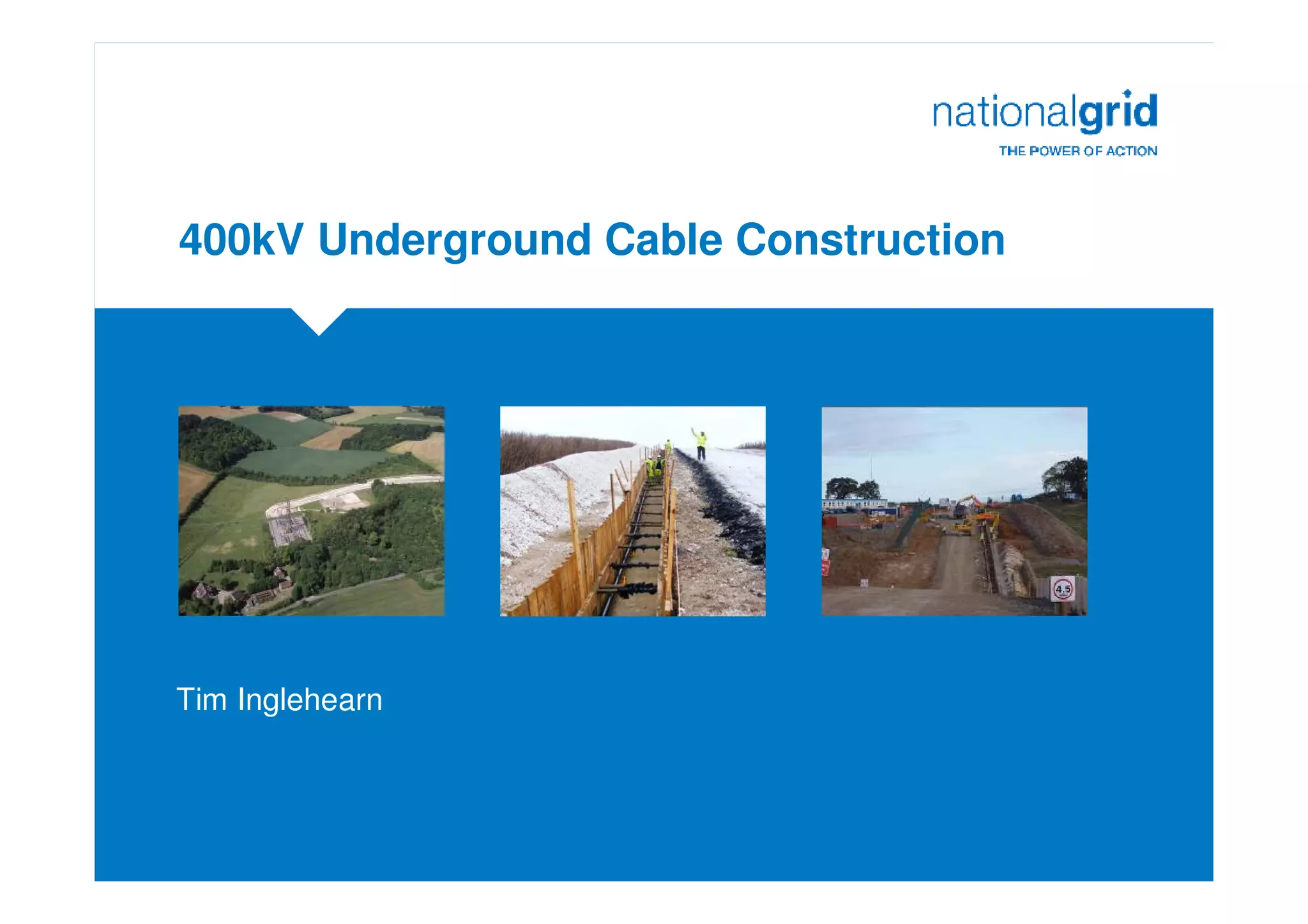 400kV Undeground Cable Construction - Installation, Trenching ...