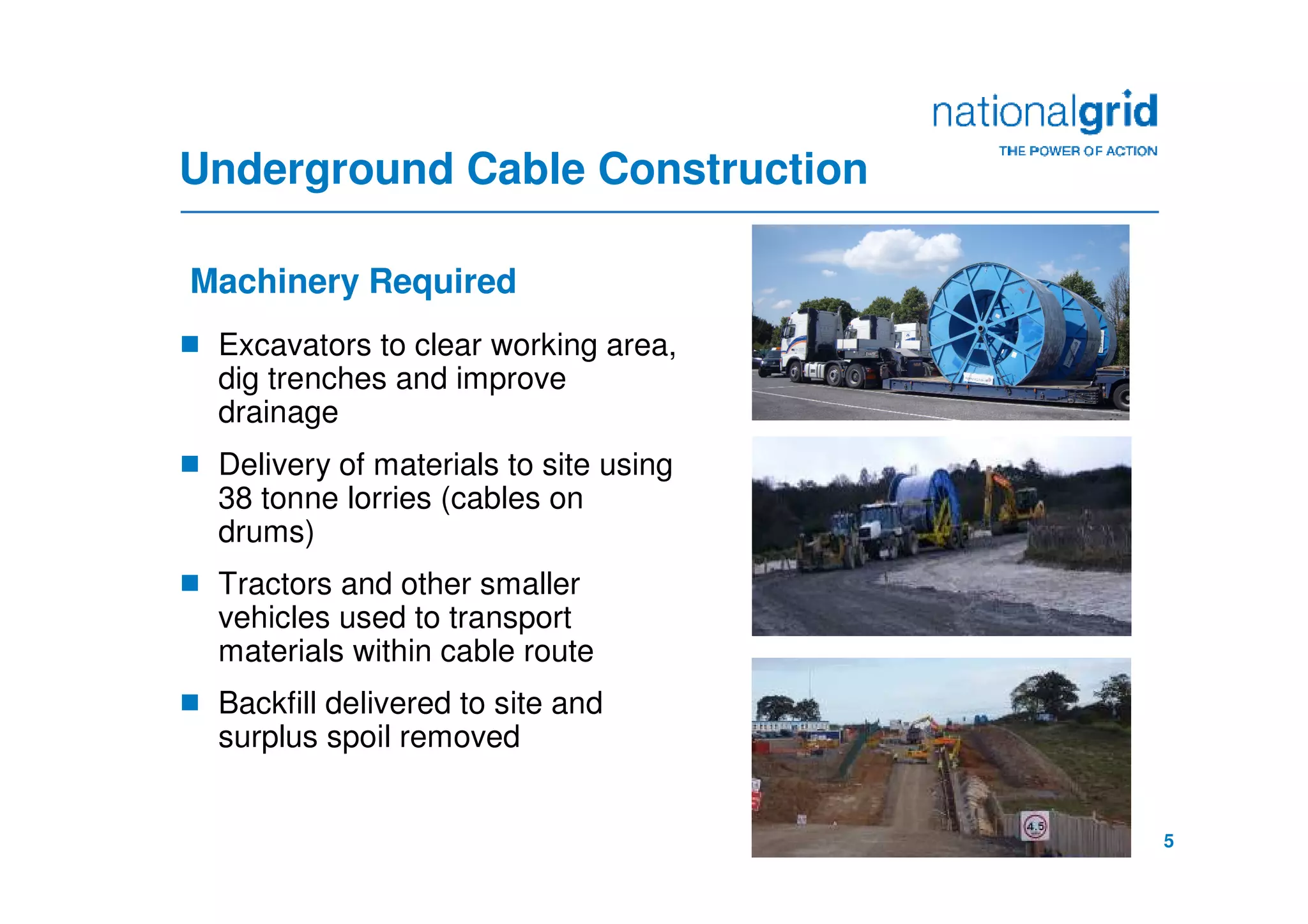 400kV Undeground Cable Construction - Installation, Trenching ...