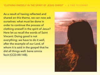 Reflection: Clothing oneself in the spirit of Jesus | PDF ...
