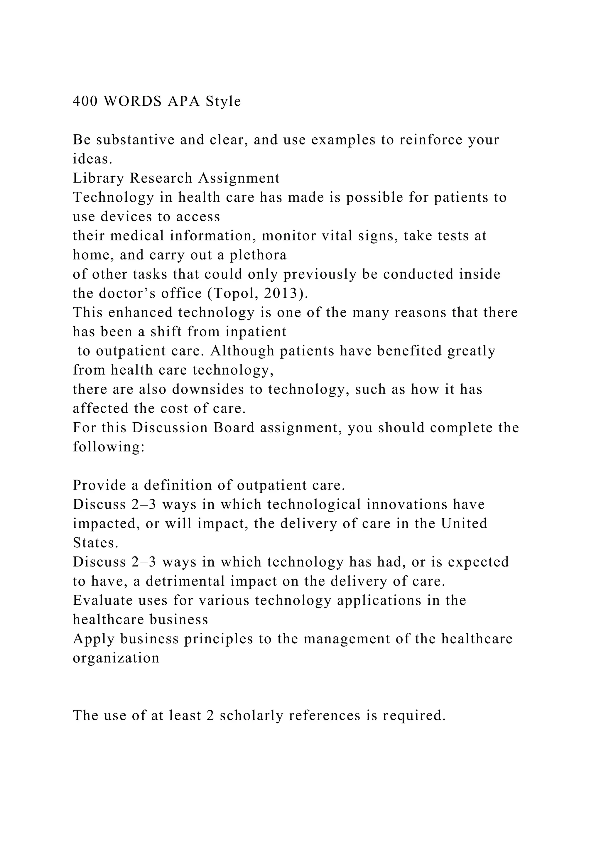 400 WORDS APA StyleBe substantive and clear, and use examples to.docx