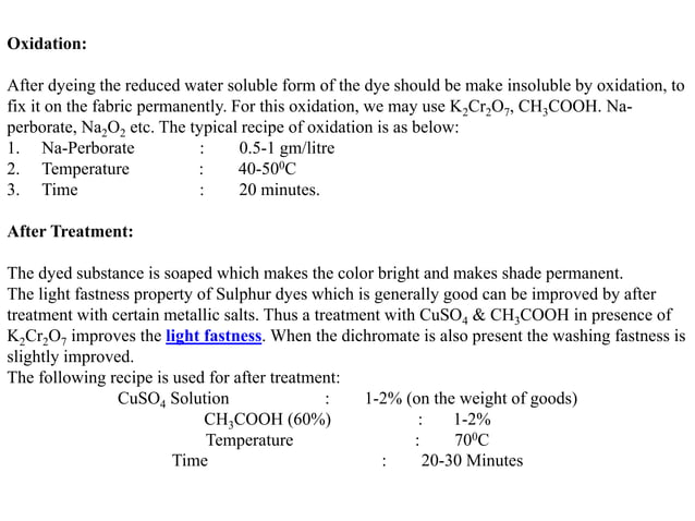 wet processing engineering( dyes) Sulphur dye | PPT