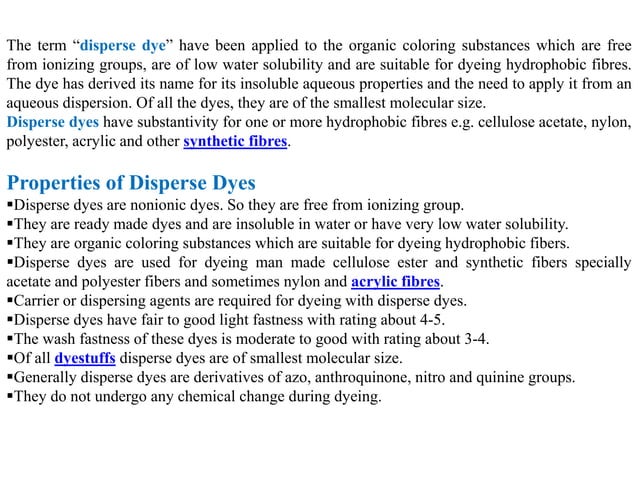 wet processing engineering( dyes) Sulphur dye | PPT