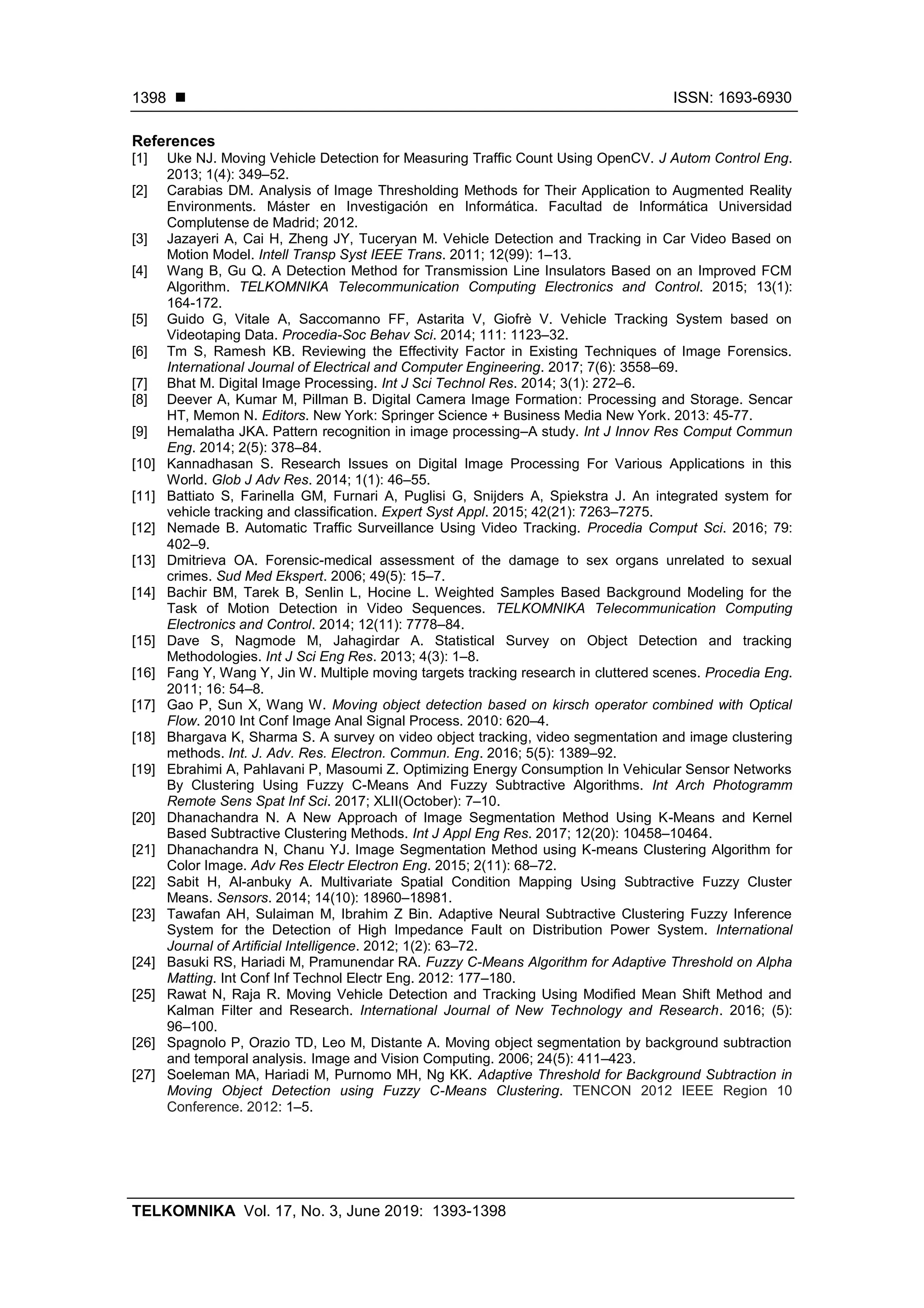 Vehicle Detection Using Background Subtraction And Clustering 0063