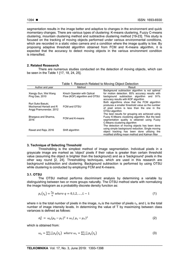 Vehicle Detection Using Background Subtraction And Clustering Algorithms Pdf
