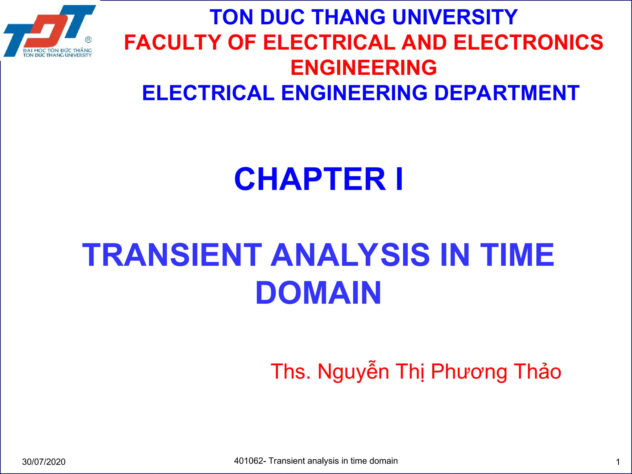 401062-CHAPTER 1-TRANSIENT ANALYSIS IN TIME DOMAIN.ppt