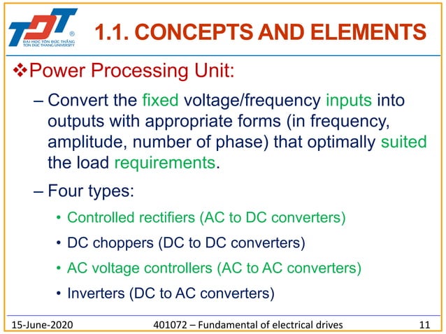 401072 chapter 1 fundamental of electrical drives | PPT
