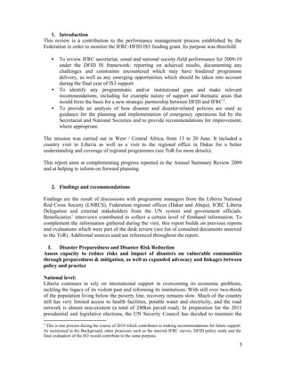 Joint monitoring mission DFID IFRC West Africa | PDF