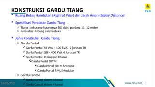 Gardu Distribusi PLN tentang Konstruksi dan Ophar | PPTX