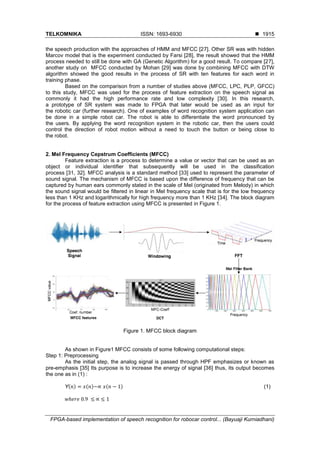 FPGA-based implementation of speech recognition for robocar control using MFCC | PDF