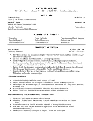 Katie L. Hamm Resume | PDF