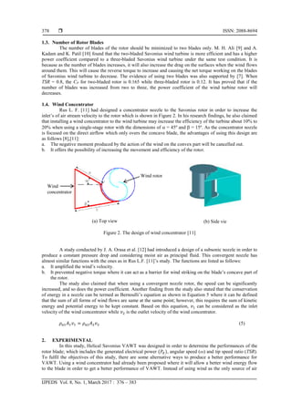 Savonius Wind Turbine Performances on Wind Concentrator | PDF