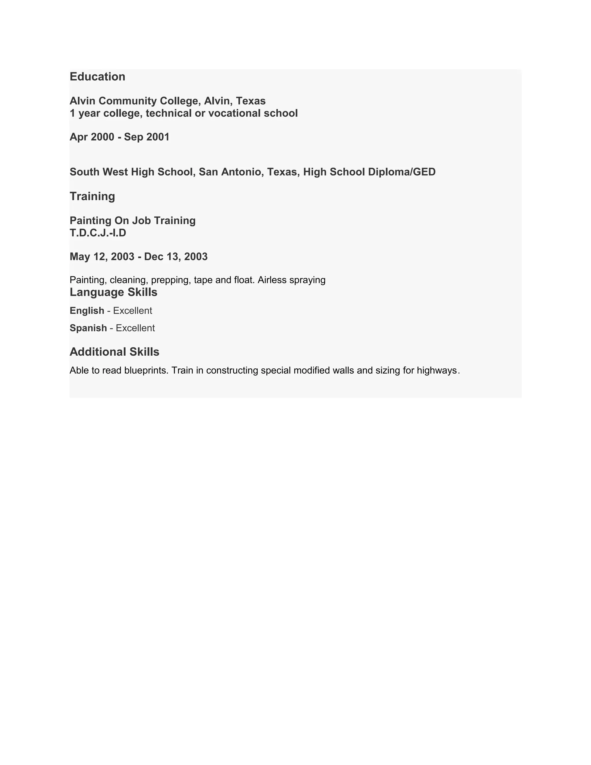 JAIME BAROCIO RESUME | DOC