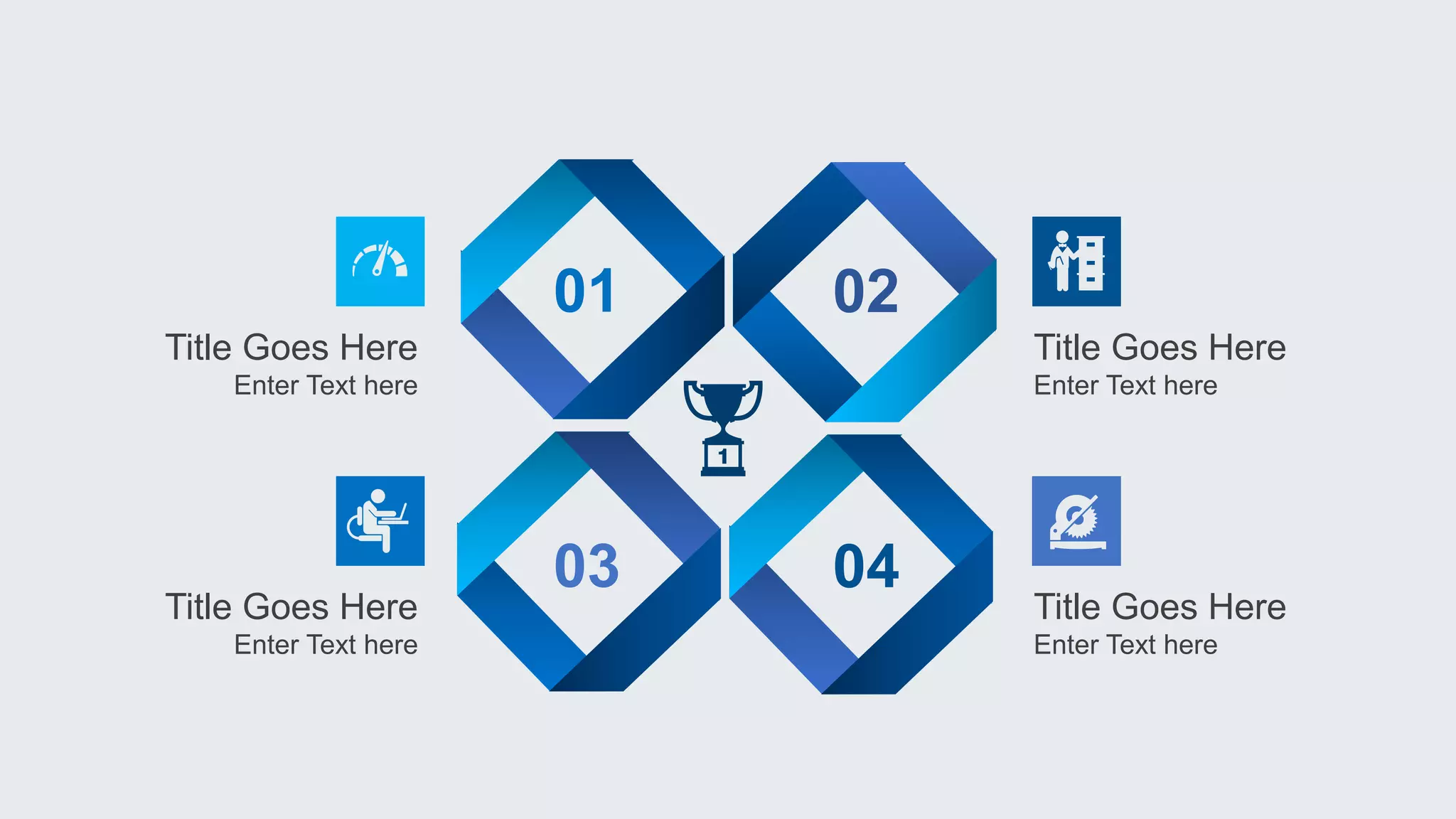 Animated Blue Gradient PowerPoint Template | PPT