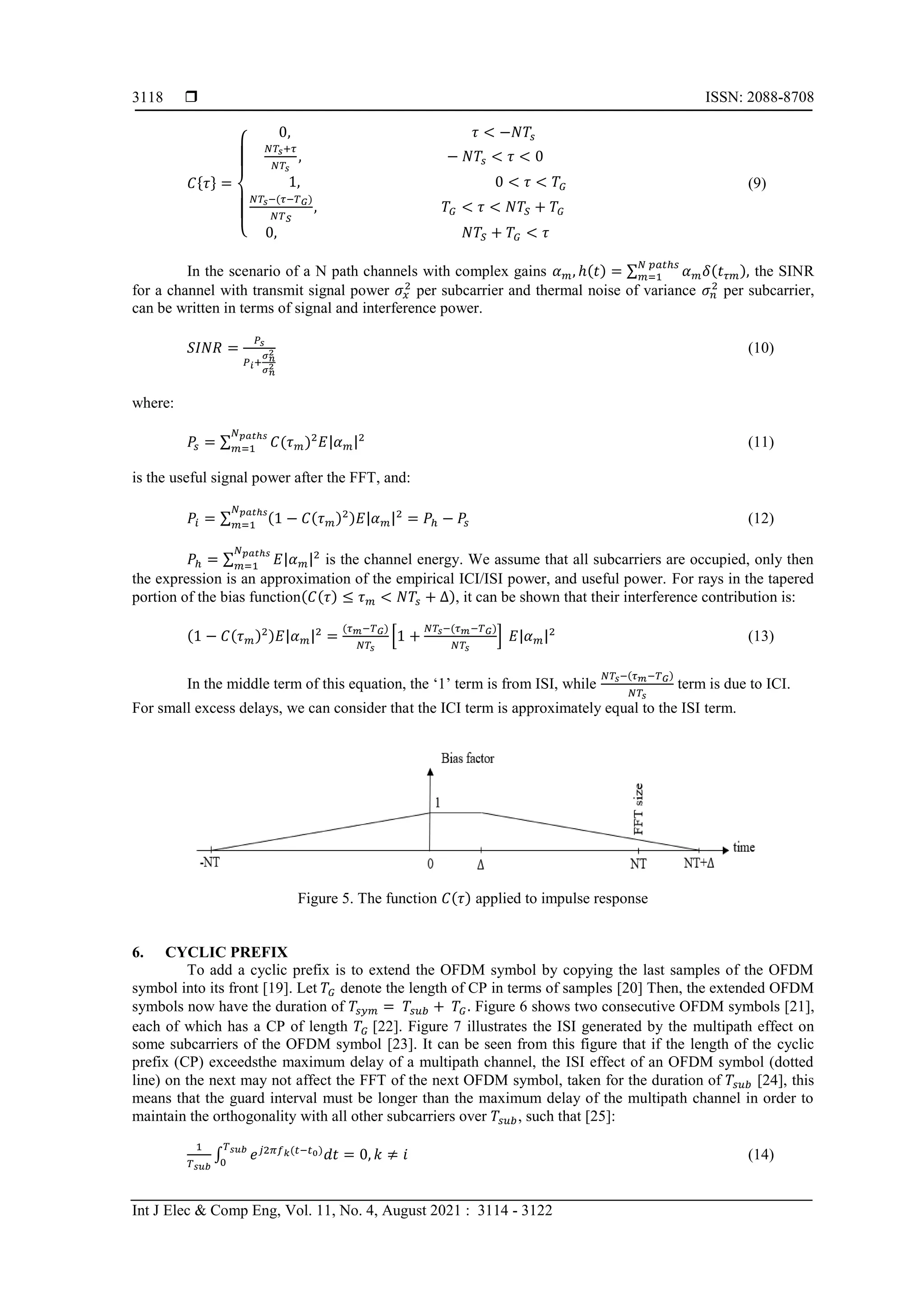 Analysis of cyclic prefix length effect on ISI limitation in OFDM system over a Rayleigh-fading ...