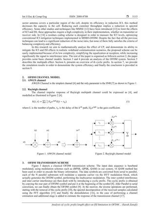 Analysis of cyclic prefix length effect on ISI limitation in OFDM system over a Rayleigh-fading ...