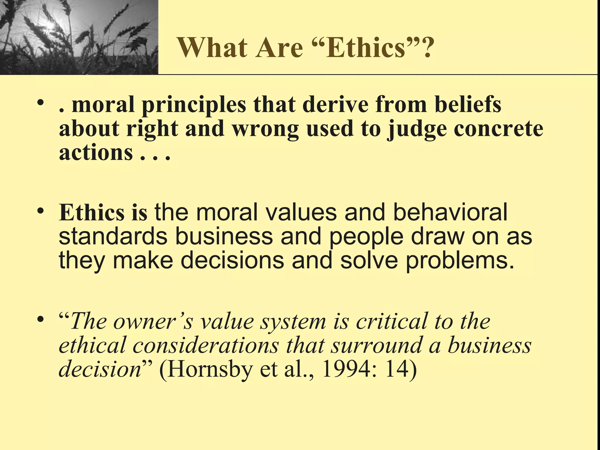 Ethics and Entrepreneurship -0225 | PPT