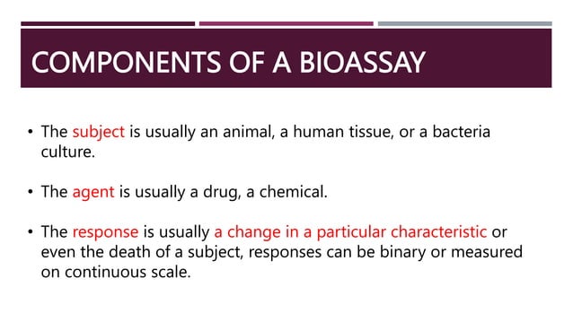 Bioassay a presentation on the topic of Biostatistics | PPTX