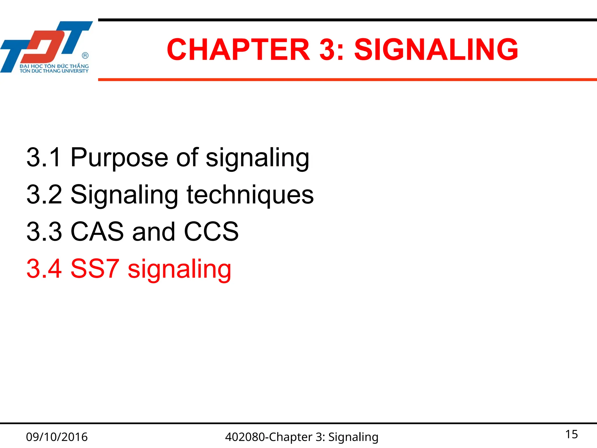 402080 - TELECOMMUNICATION TRANSMISSION AND SWITCHING SYSTEMS - CHAPTER ...