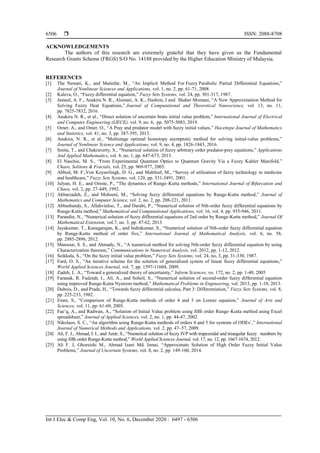 umerical algorithm for solving second order nonlinear fuzzy initial value problems | PDF