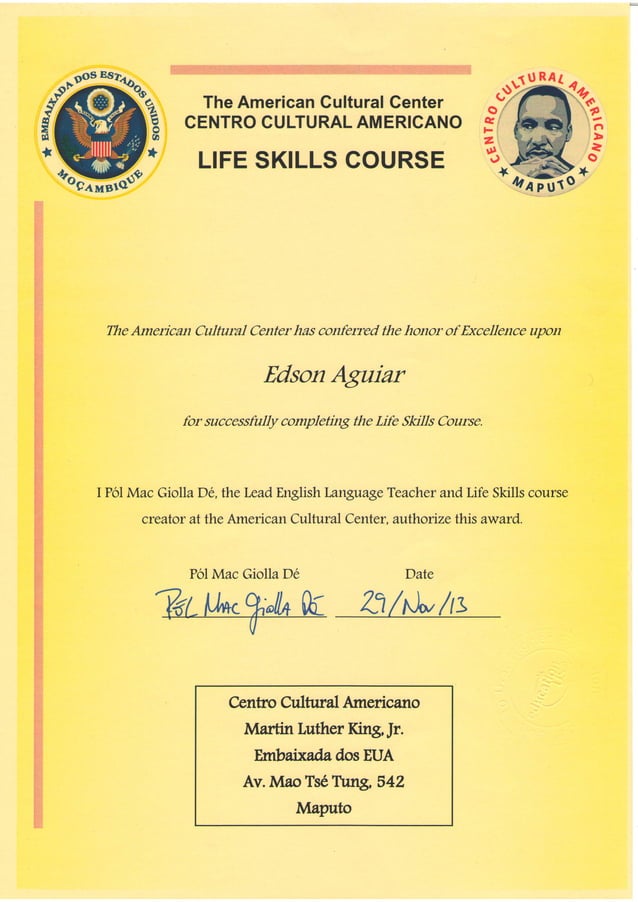 Life Skills Course Certificate | PDF | Education