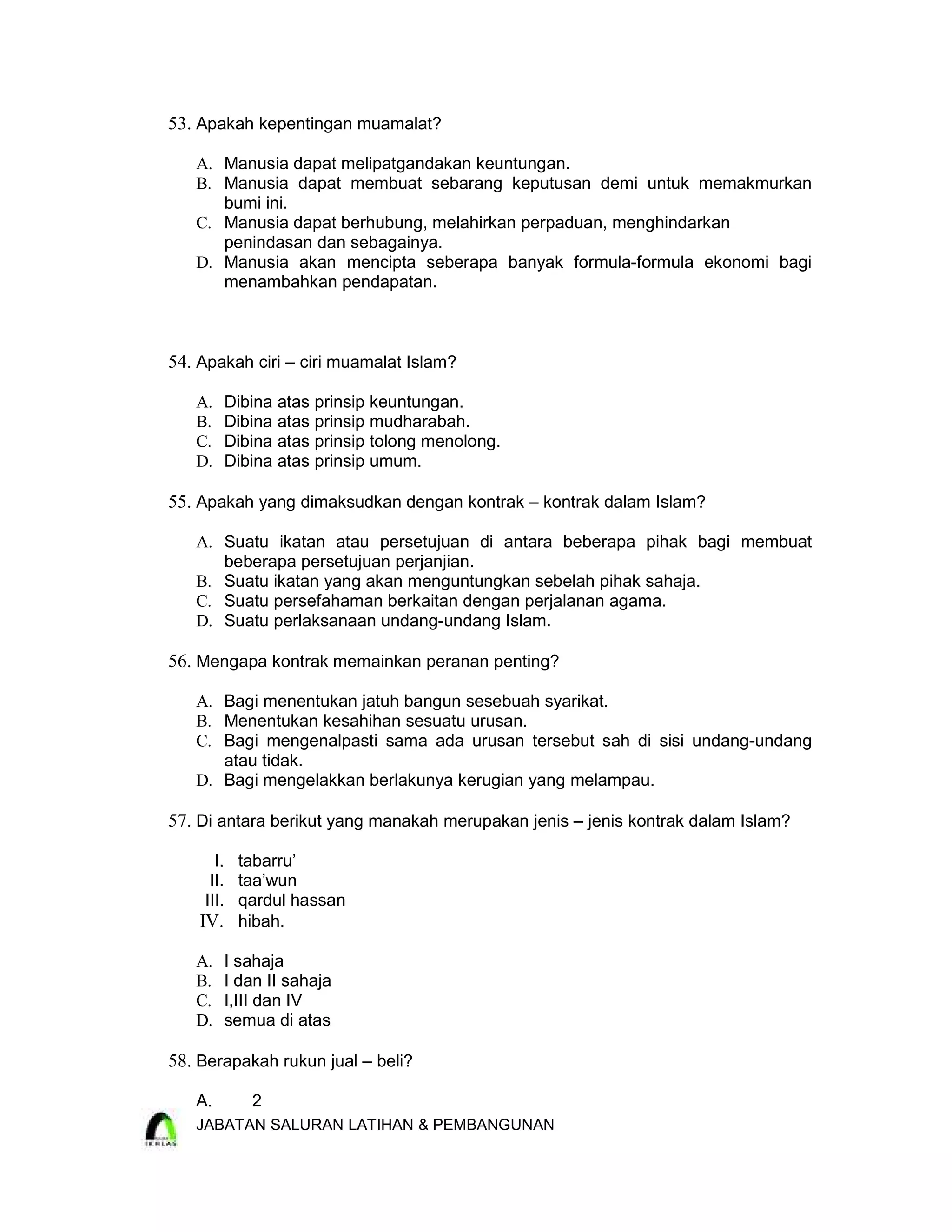 40220723 takaful-sample-exam-questions | PDF