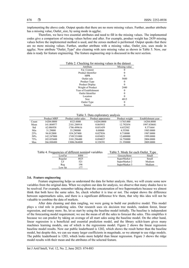 BMSP-ML: big mart sales prediction using different machine learning ...
