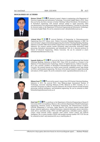 Obstructive sleep apnea detection based on electrocardiogram signal ...