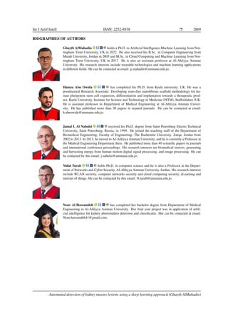 Automated detection of kidney masses lesions using a deep learning approach | PDF