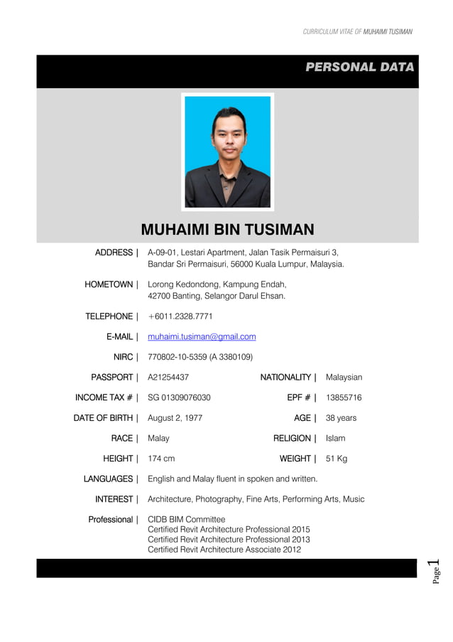 Muhaimi Tusiman CV_v4 | PDF