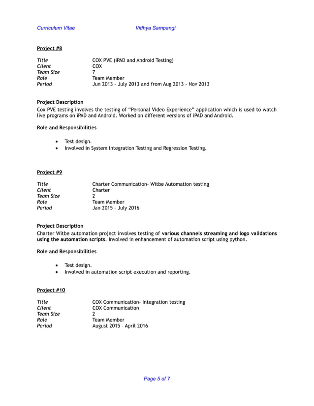 Vidhya S _Profile | PDF