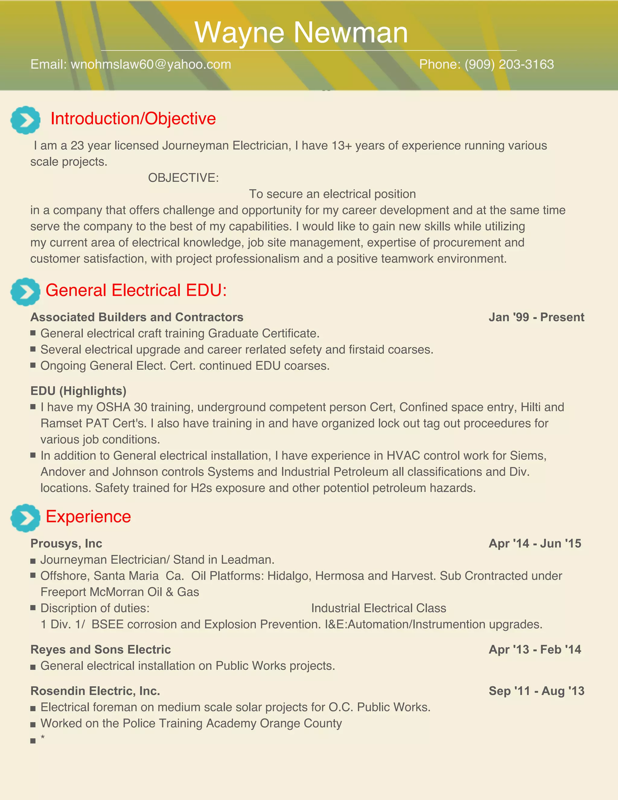 Wayne Newman Resume | PDF