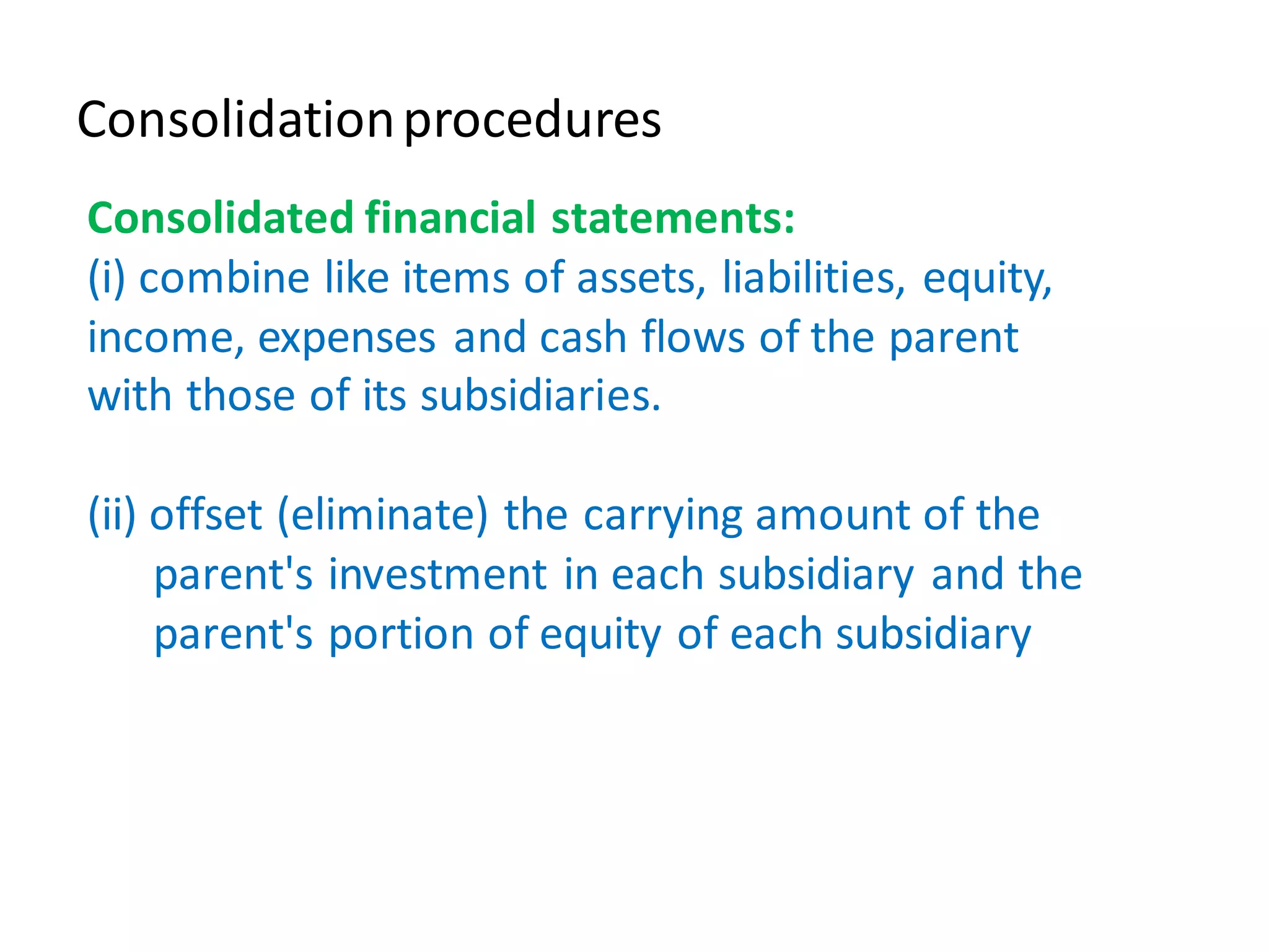 IFRS 10. Consolidated Financial Statements. Presentation. | PDF