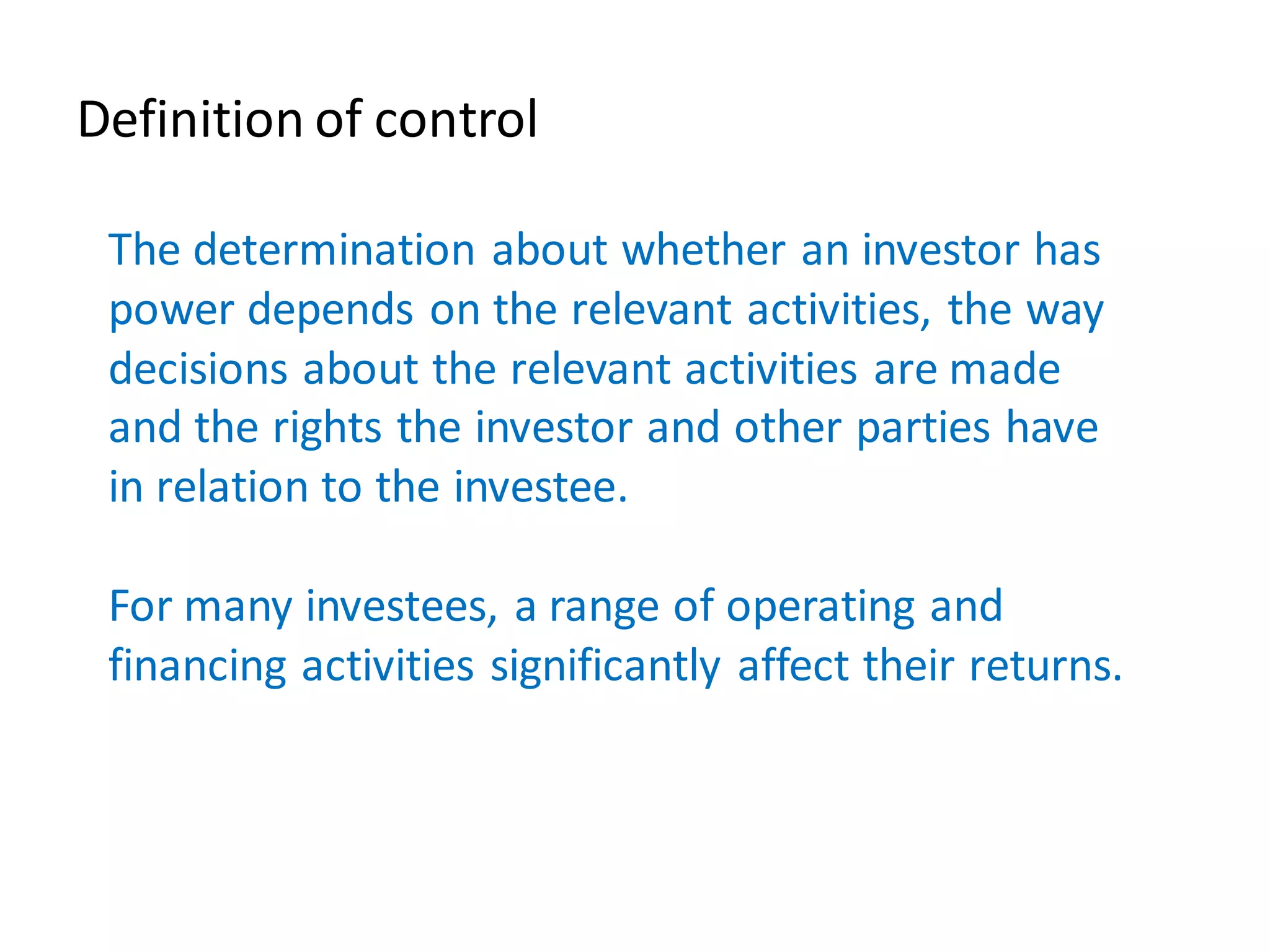 IFRS 10. Consolidated Financial Statements. Presentation. | PDF