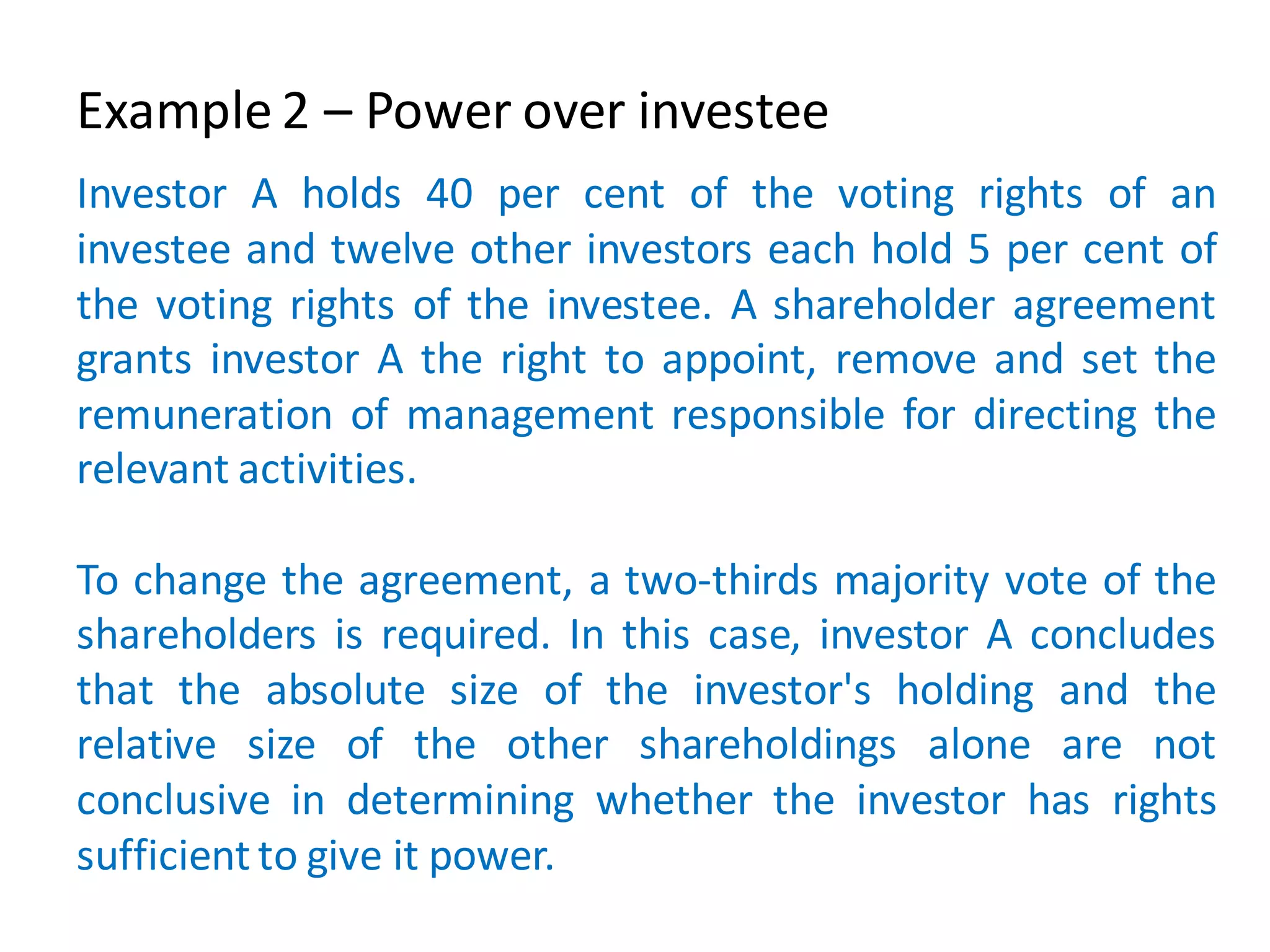 IFRS 10. Consolidated Financial Statements. Presentation. | PDF