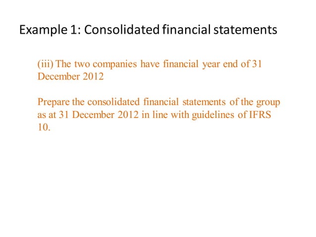 IFRS 10. Consolidated Financial Statements. Presentation. | PDF ...