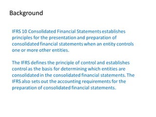 IFRS 10. Consolidated Financial Statements. Presentation. | PDF