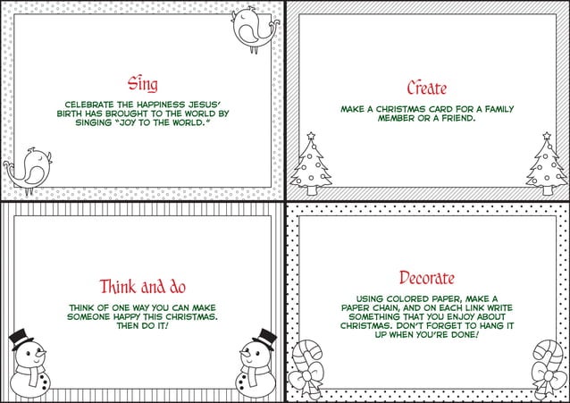 A string of christmas activities | PPT