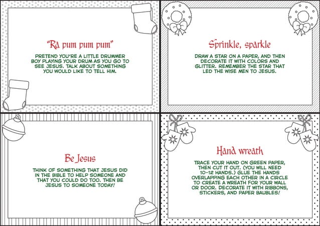 A string of christmas activities | PPT