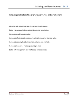 Research Report training and development1 | PDF